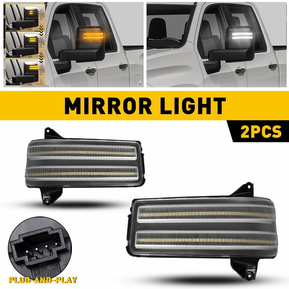 Switchback LED Side View Mirror Light Clear Lens For 2020-2024 ...