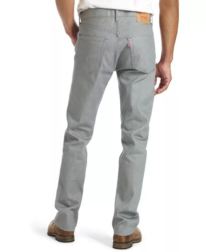 Levi's SILVER RIGID Men's 501 Original Shrink-to-Fit Non-Stretch Jeans ...