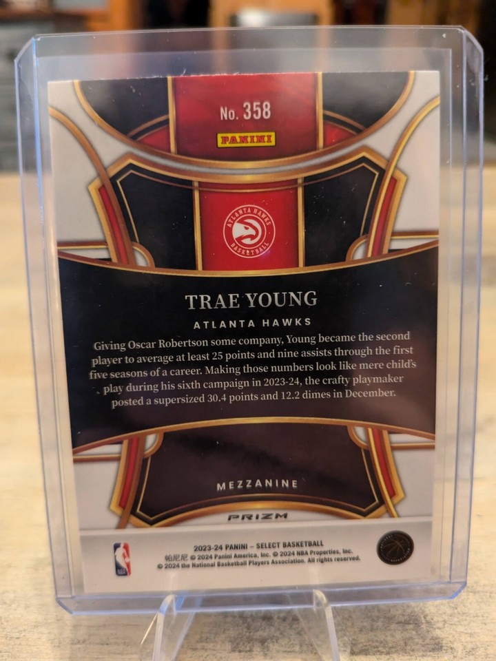 2023-24 Panini Select - Mezzanine Level Tectonic Prizm #358 Trae Young ...