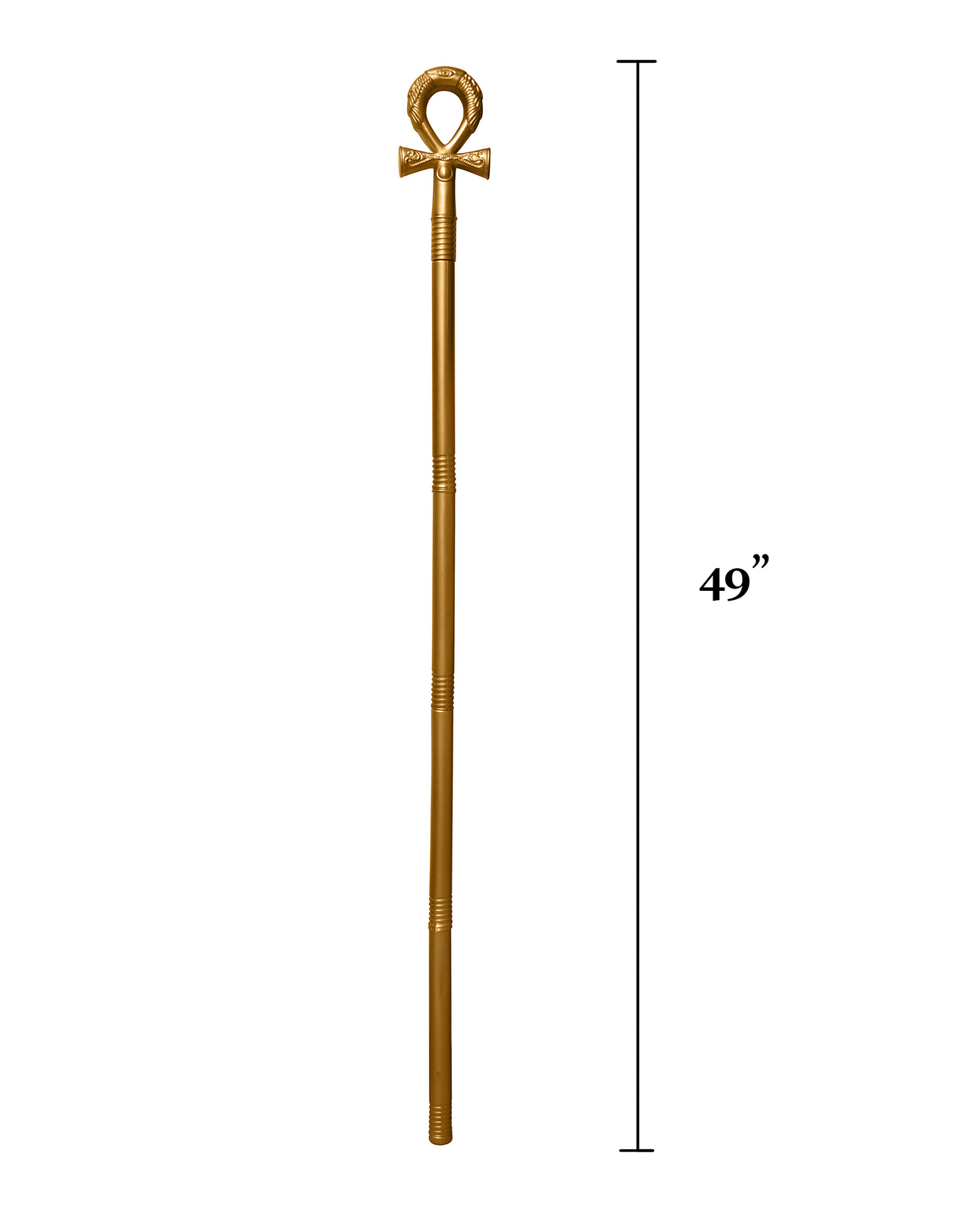 Gold Egyptian Ankh Pharaoh Staff Scepter Cane Cosplay Costume Accessory ...
