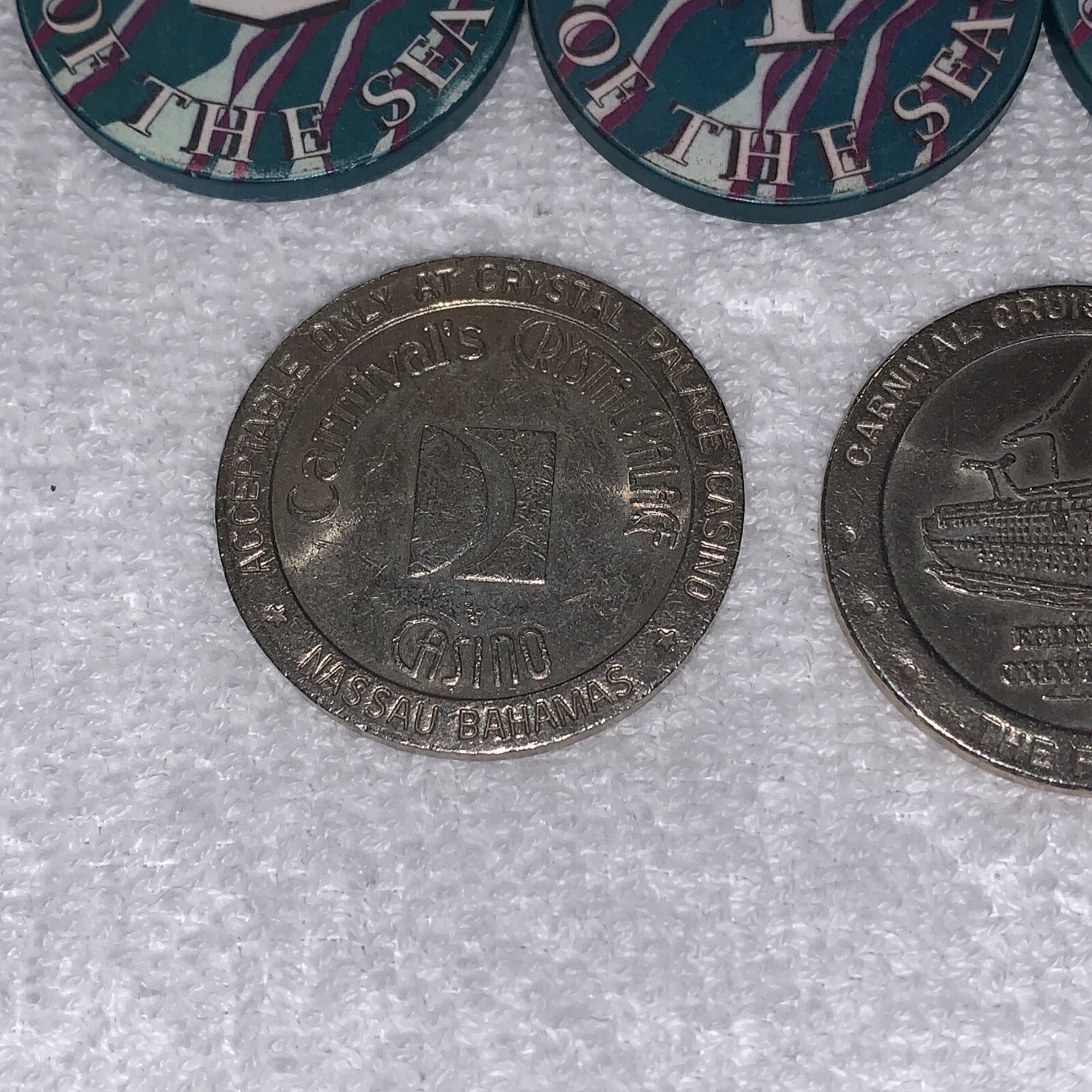 carnival cruise line gaming tokens and chips. Lot of 7. | eBay