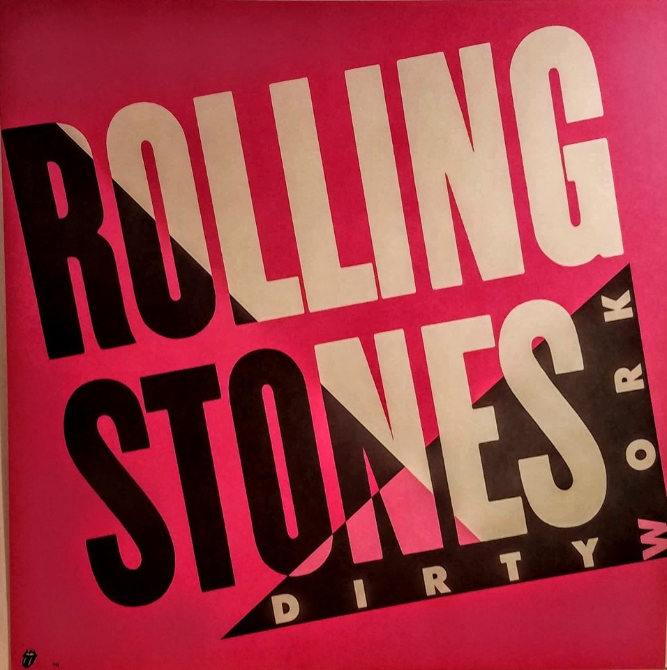 ROLLING STONES 'DIRTY WORK' Album Poster Flat Suitable for Framing MINT ...