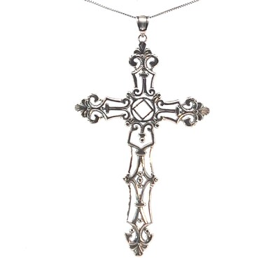 NA Cross Symbol Pendant, #971, Sterling Silver, Chain Sold Separately ...