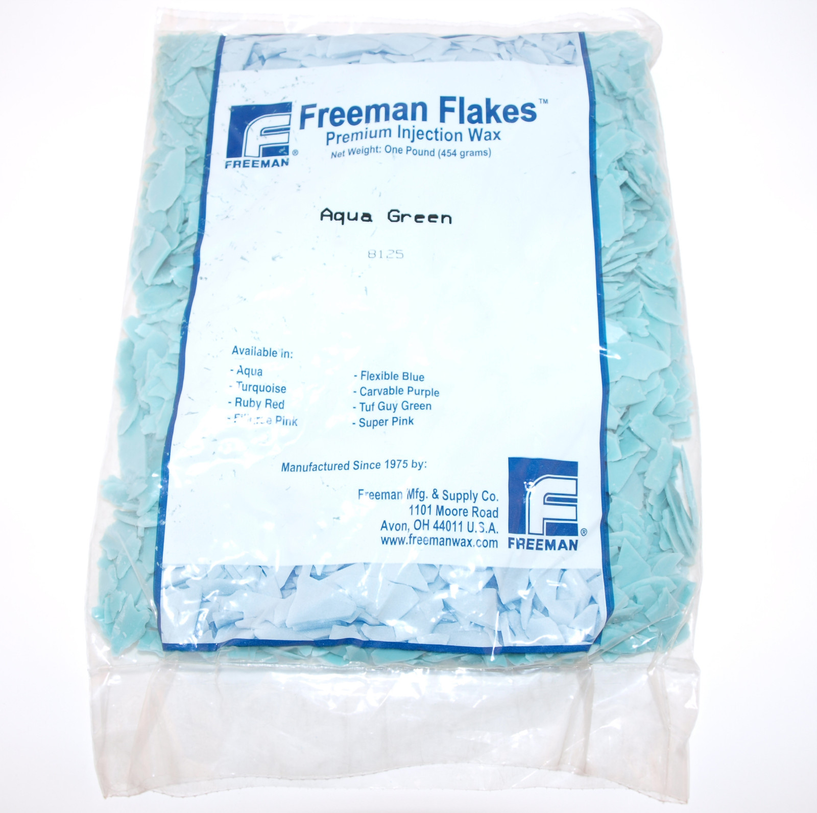 FREEMAN FLAKES INJECTION WAX AQUA GREEN JEWELRY MAKING LOST WAX CASTING ...
