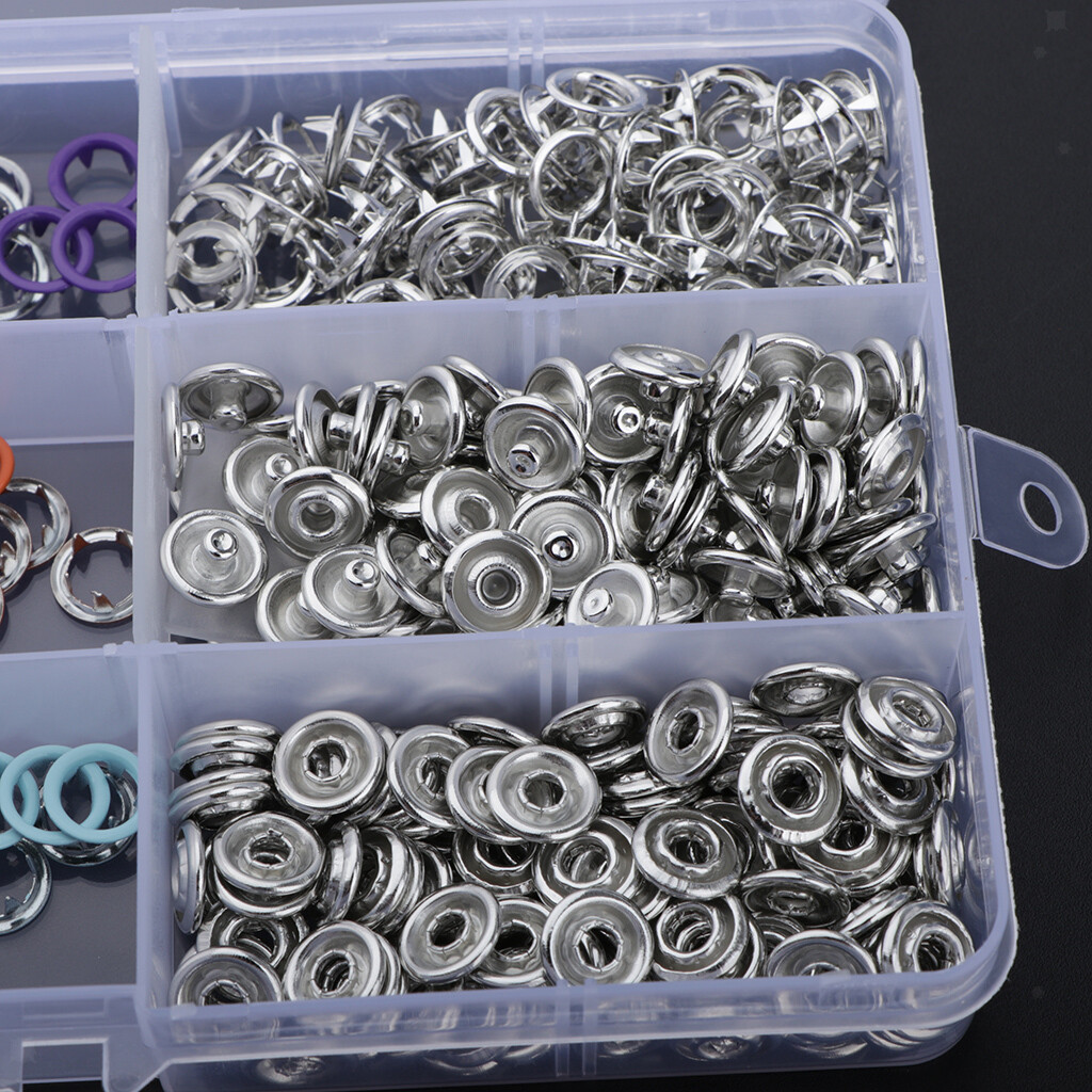 100 Sets Hollow Five Claw Button Prong Snap Buttons Fasteners for ...
