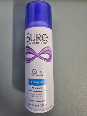 3 PACK SURE Anti-perspirant Deodorant Aerosol Spray 6oz - Regular Scent ...
