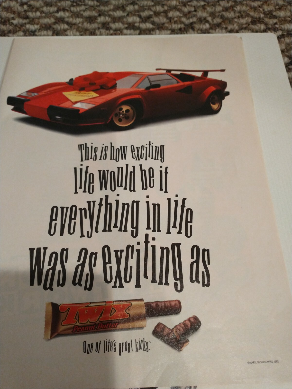 Vintage 1992 Red Lamborghini Twix Ad Car | eBay