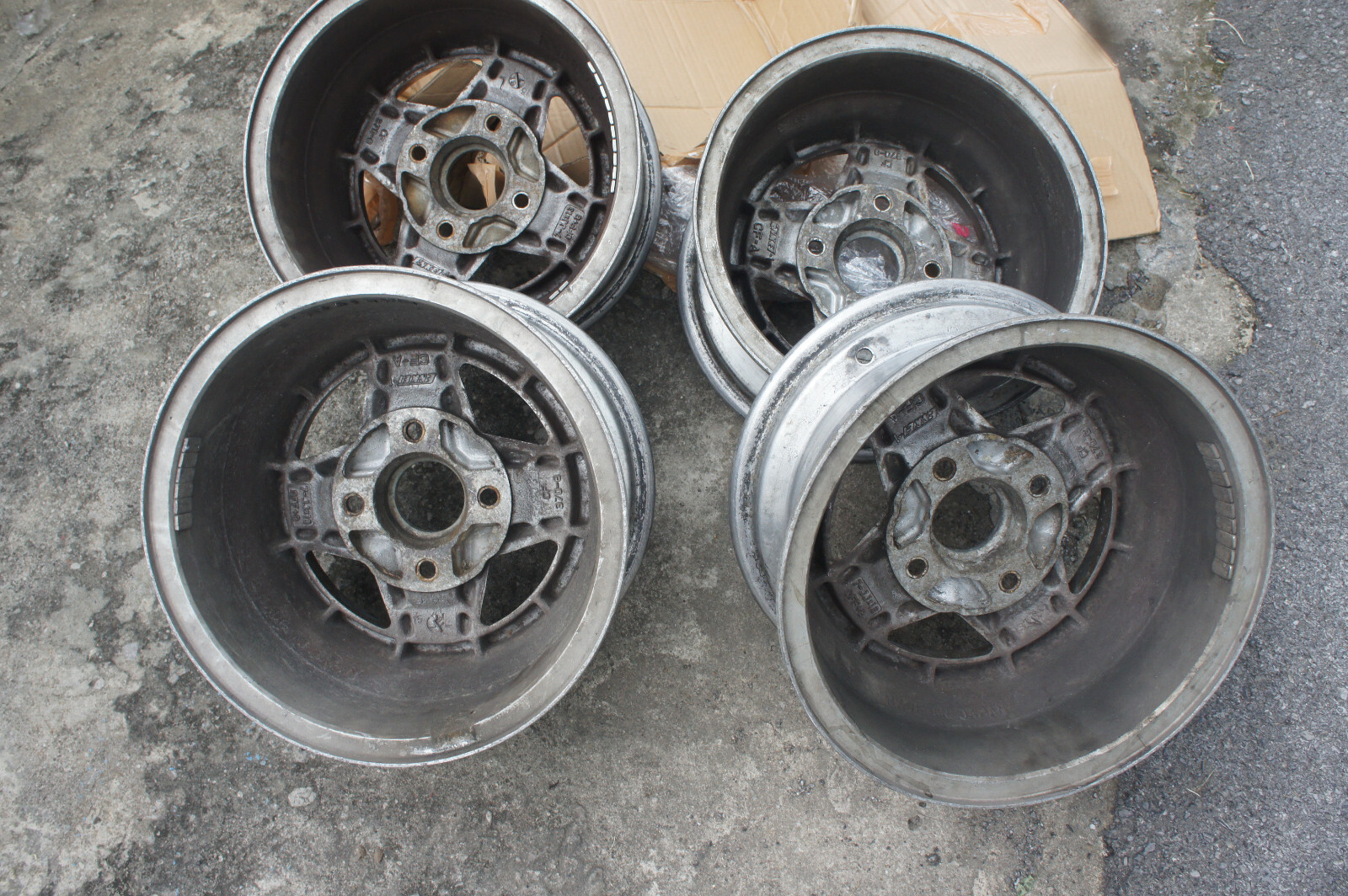 JDM 13" Enkei Cross Colin Fever wheels 114.3x4 for Datsun ta22 ae86 ...