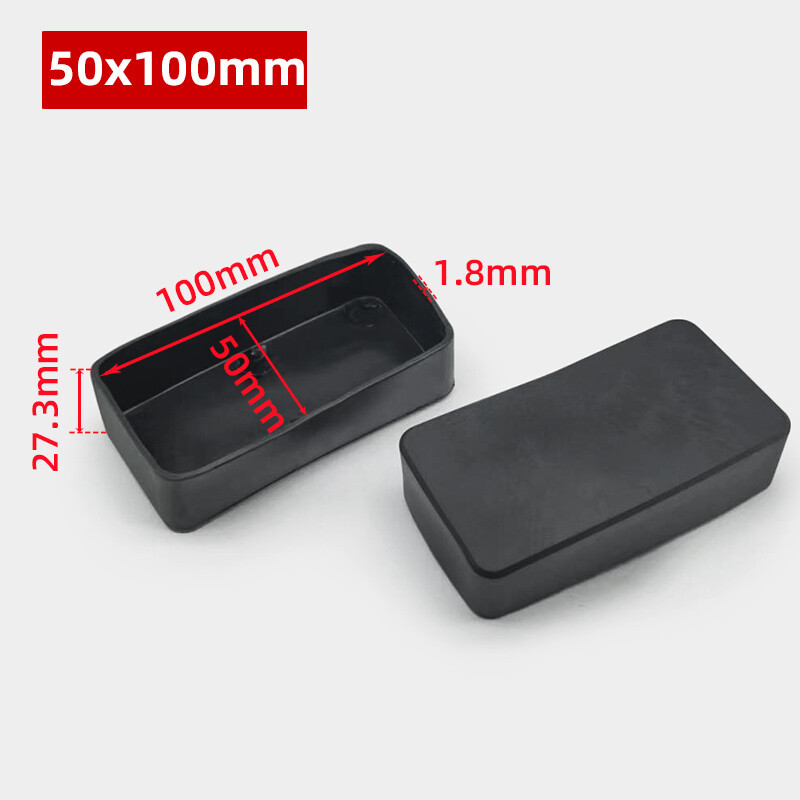 Square/Rectangle Rubber Chair Ferrule AntiScratch Floor Protector Table ...