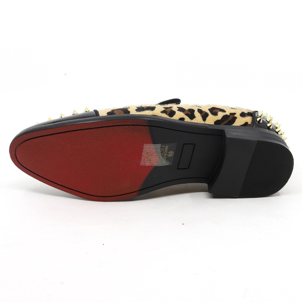 Men's Fashion Smoking Leopard Print Dress Loafers Slip On Homecoming ...