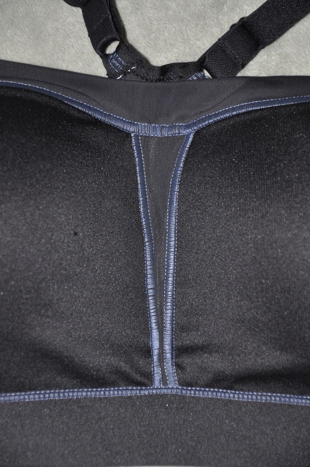 CHAMPION #214 Sports Bra Wireless S M L 34D 36C 38C Black High support ...