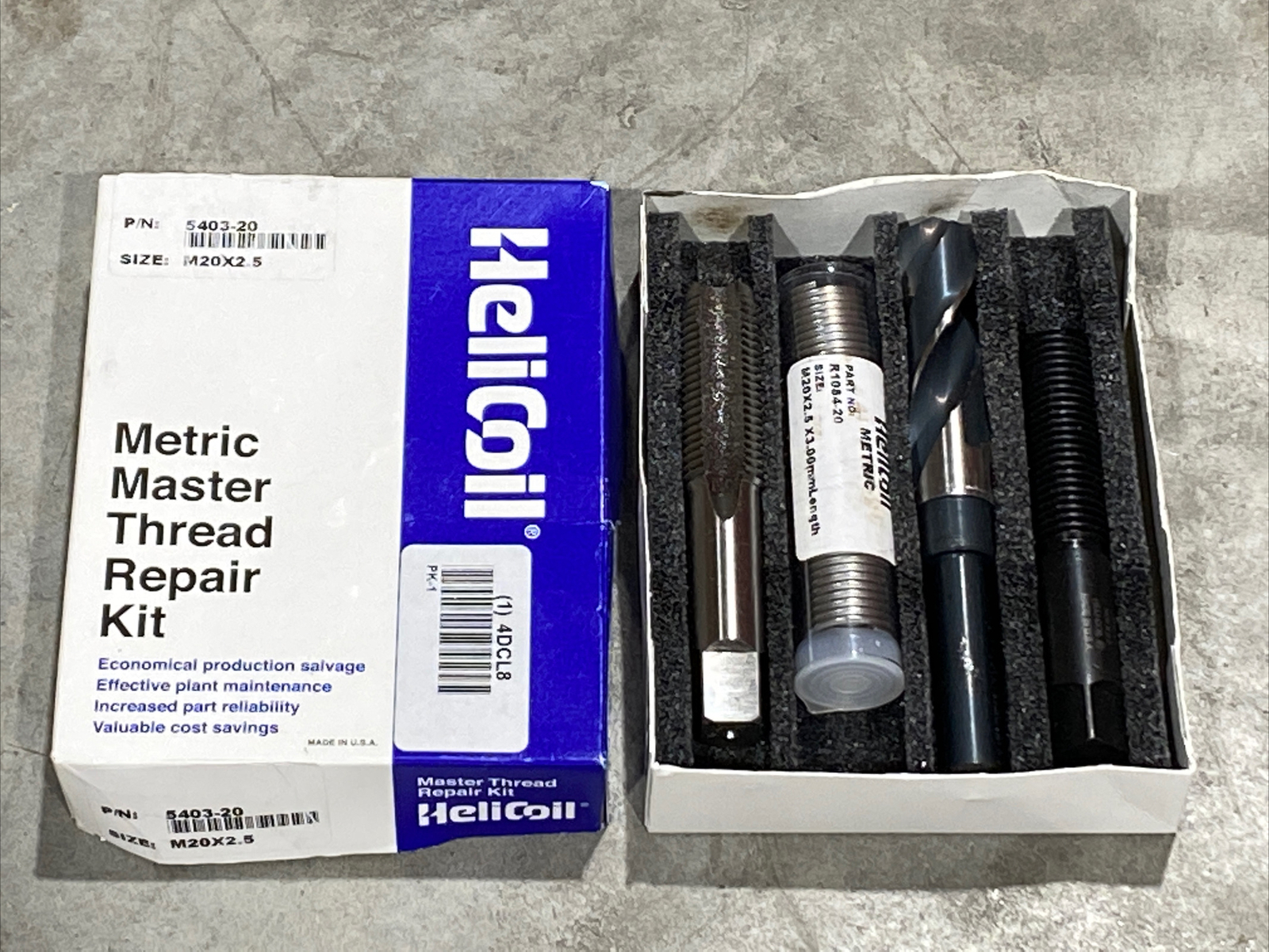 HELI COIL 5403-20 Metric Master Thread Repair Kit, M20X2.5 New | eBay
