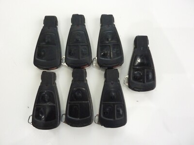 LOT of 7 MERCEDES MB smart key keyless entry remote transmitter black ...