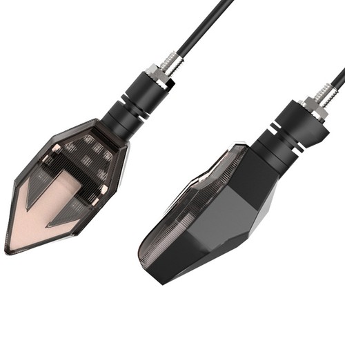 2pcs Motorbike LED Turn Light Two-color Signal Light Indicator Blinker ...