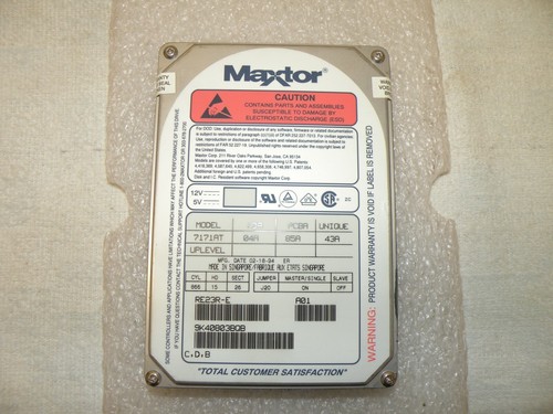 DEC RE23R-E AKA MAXTOR 7171AT 170MB 3.5" IDE ATA HDD FULLY TESTED ...