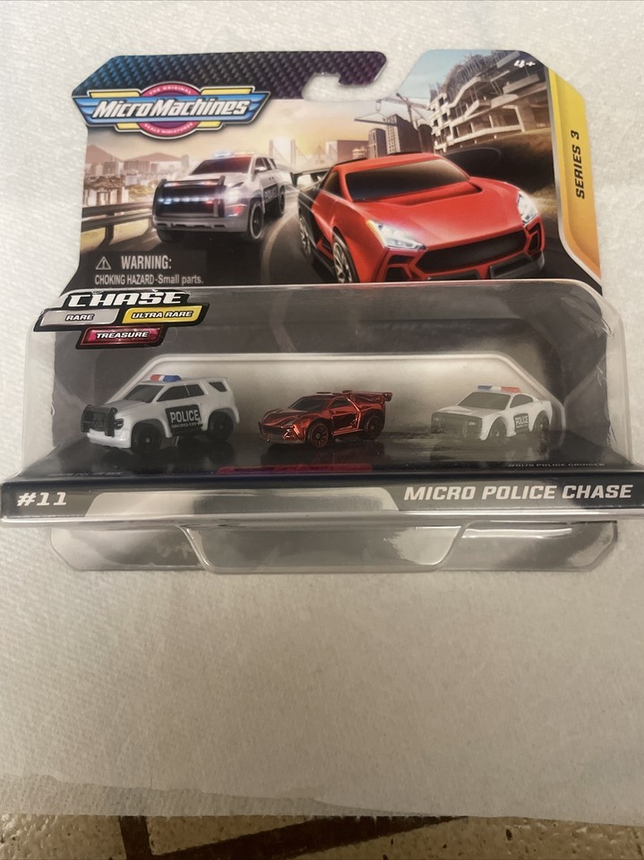 Micro Machines Pack Series 3 #11 Micro Police RED Chrome Treasure Chase ...