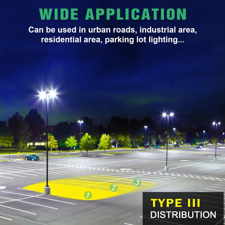320W LED Parking Lot Street ShoeBox Light 45000Lumens Commercial Street ...
