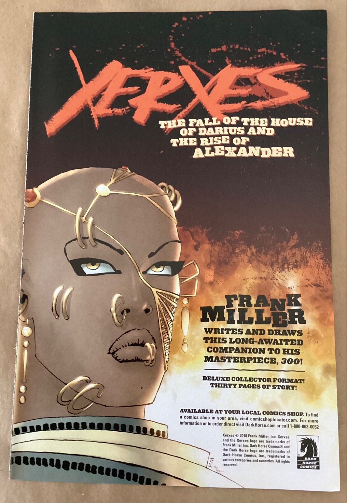 Xerxes 2018 Print Ad comic book art promo 300 Frank Miller illustration | eBay