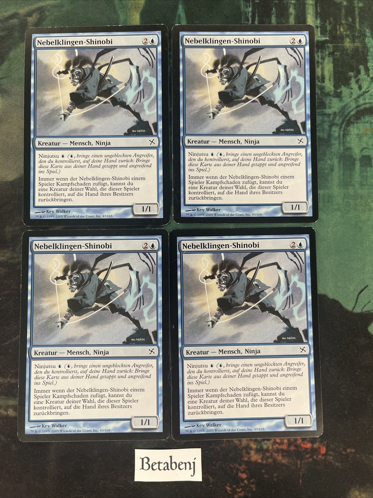 4x MTG Mistblade Shinobi - Betrayers of Kamigawa (BOK) - GERMAN ...