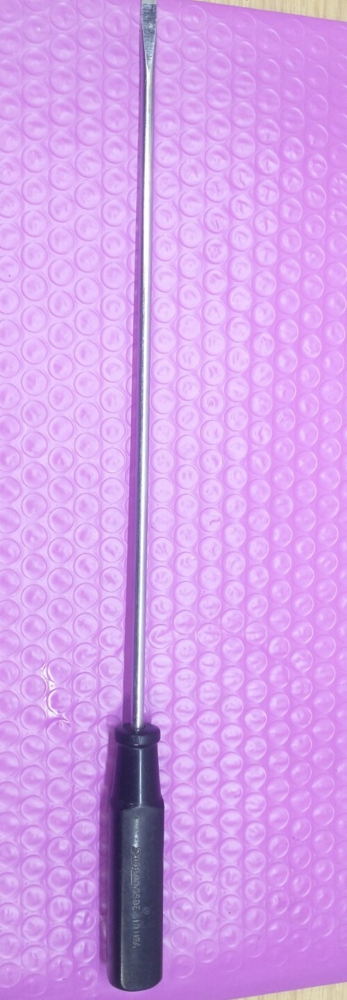 Snap-on SSDE610 Long Electronic Flat Slotted Blade Screwdriver Black ...