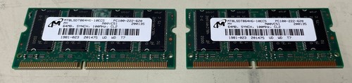 Micron MT8LSDT864HG-10EC5 2X 64MB Micron Laptop Memory PC100-222-620 | eBay