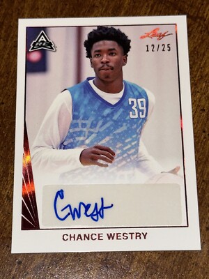 CHANCE WESTRY 2021-22 Leaf Memories Autograph #12/25 AUBURN SYRACUSE | eBay