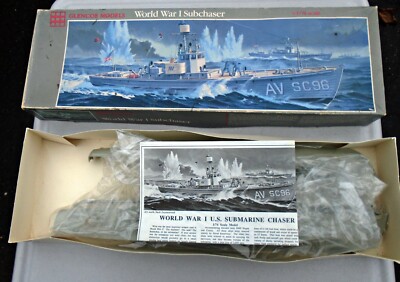 GLENCOE MODELS WORLD WAR I SUBCHASER SHIP 1/74 SCALE MODEL KIT Read ...