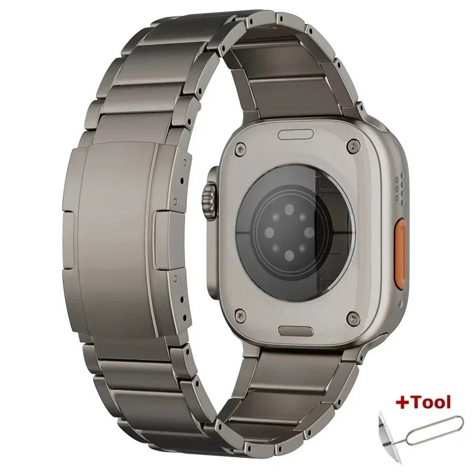 Titanium Strap for Apple Watch Series 10 46mm Ultra 2 Band for iWatch 9 ...