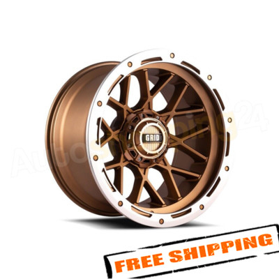 Grid Wheels 20x9 -12 6x135/39.7 108.00 GD13 Matte Bronze w/ Machined ...