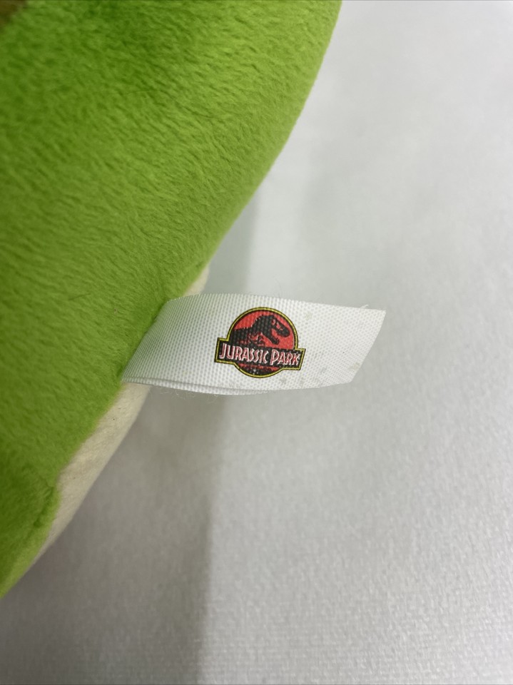 11” Jurrasic Park Raptor Plush Green Toy Factory Chonky Dinosaur Round ...