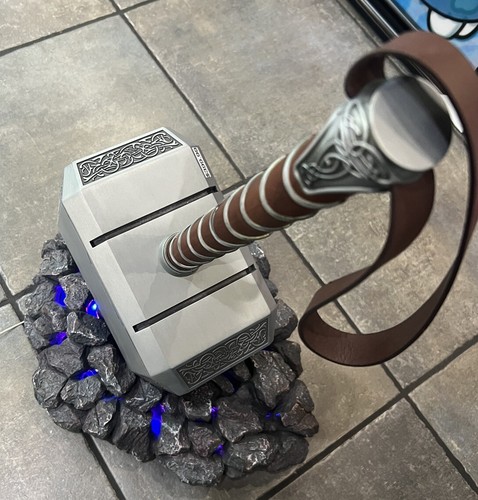 Thor Hammer 1:1 Mjolnir Metal Aluminum Replica/regular Resin Base ...