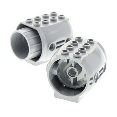 2x Lego Engine 5x4x3 New-Light Gray Motor Large Casing Turbine 4211767 ...
