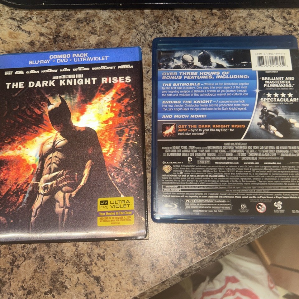 The Dark Knight Rises (Blu-ray, 2012) Lenticular Slipcover Christian ...