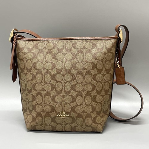 COACH C2819 shoulder bag signature beige with minimal signs of use | eBay