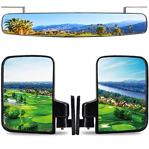 Golf Cart Rear View Mirror & Folding Side Mirror for EZGO/Club Car ...