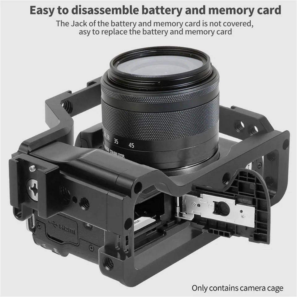 Aluminum Alloy Camera Cage Protective Frame Cage For Canon EOS M50 M5 ...