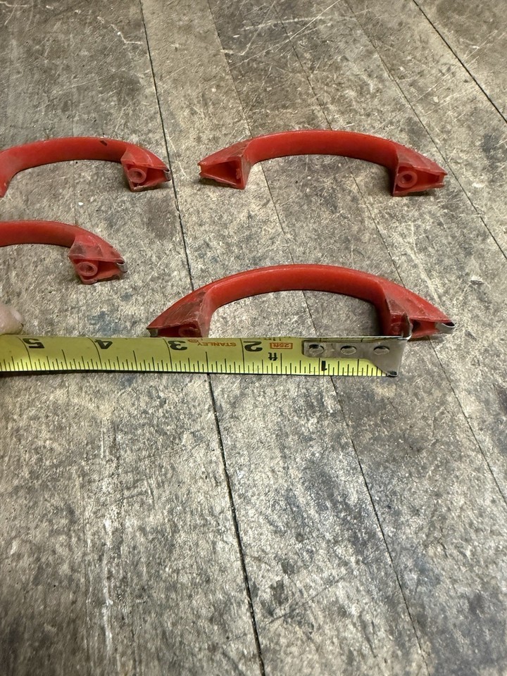 Vintage Art Deco Red Bakelite Cabinet Drawer Pulls Handles Hardware Set ...