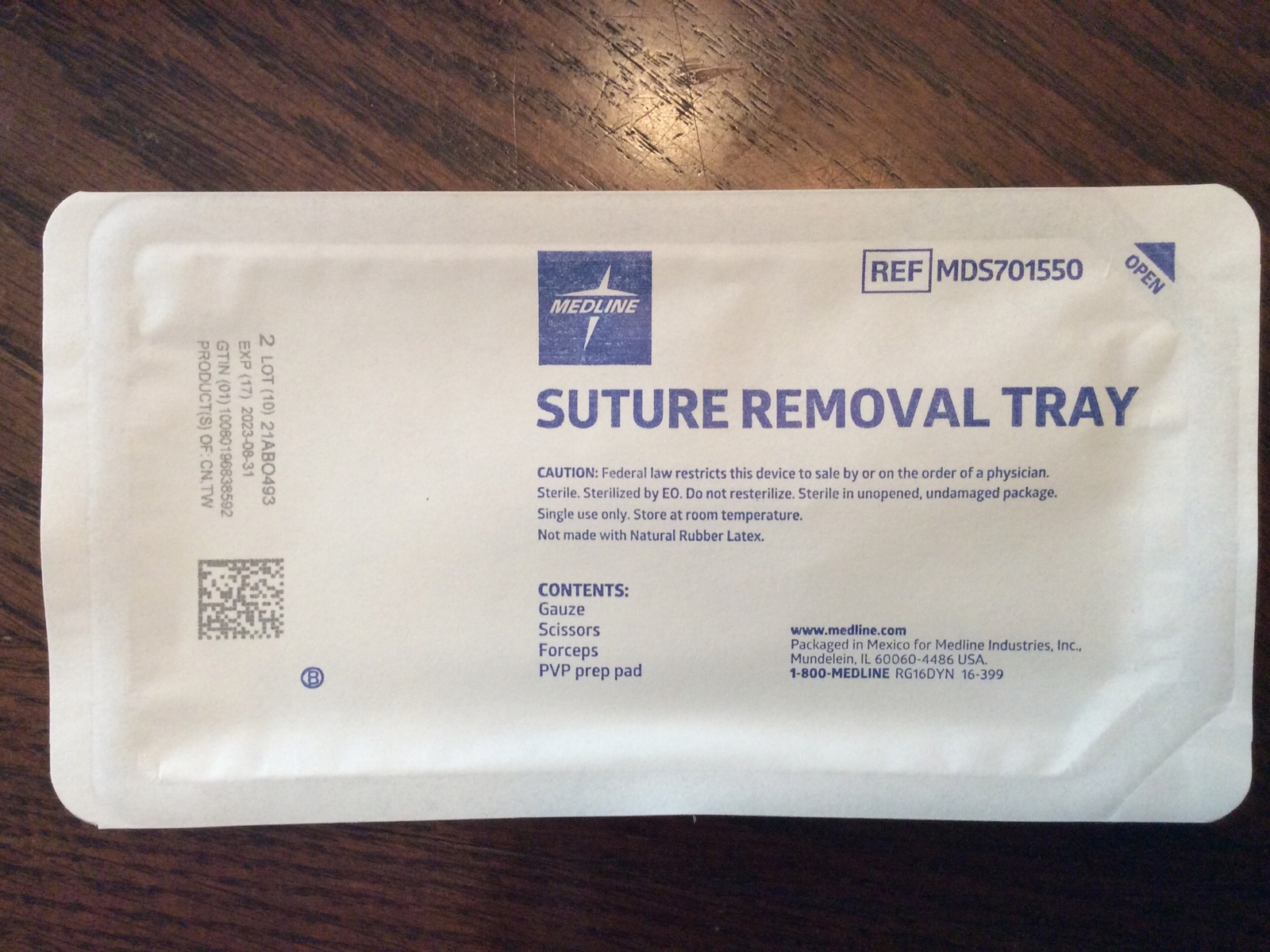 MEDLINE Suture Removal Tray Lot Of 6 Kits EXP. 08-31-2023 Sealed ...