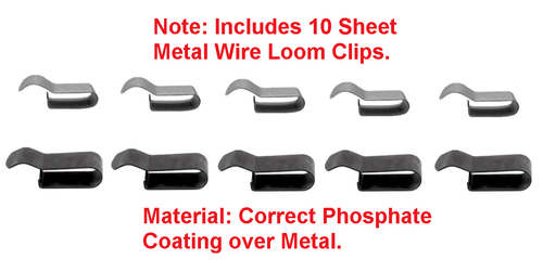 10 OLD SCHOOL WIRE LOOM CLIPS! FITS CLASSIC & VINTAGE VEHICLES - CAR ...