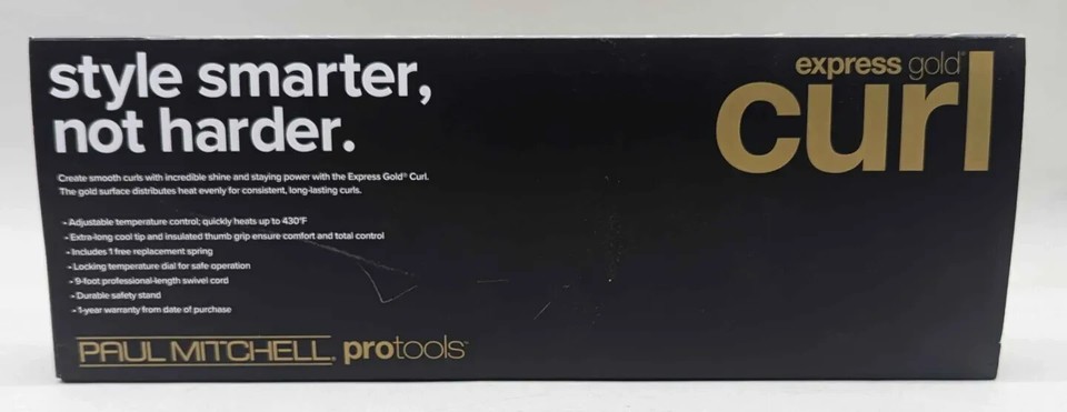 Paul Mitchell Pro Tools Express Gold Curl Titanium Curling Iron Curls ...