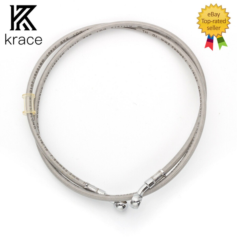 Universal Motorcycle Brake Hose Line 150CM Braided Steel Banjo Oil Pipe ...