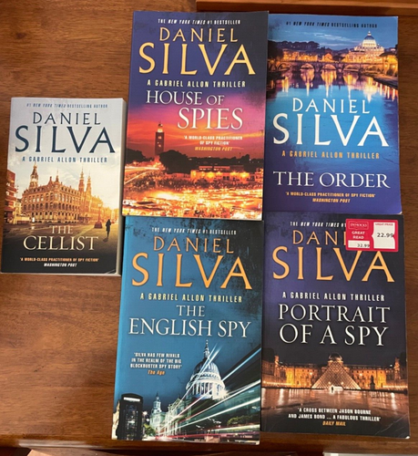 Gabriel Allon Thriller Daniel Silva 5x Book Bundle PB The Cellist The ...