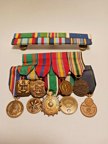 ~Rare Vintage United States Military Kuwait Iraq Gulf War Medals Ribbon ...