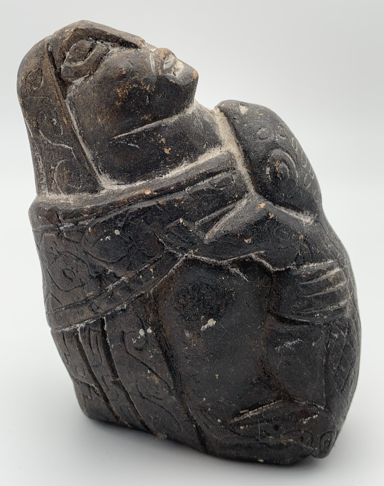 Effigy Priest Frog Pre-Columbian MesoAmerica Figure Stone Rock Clay ...
