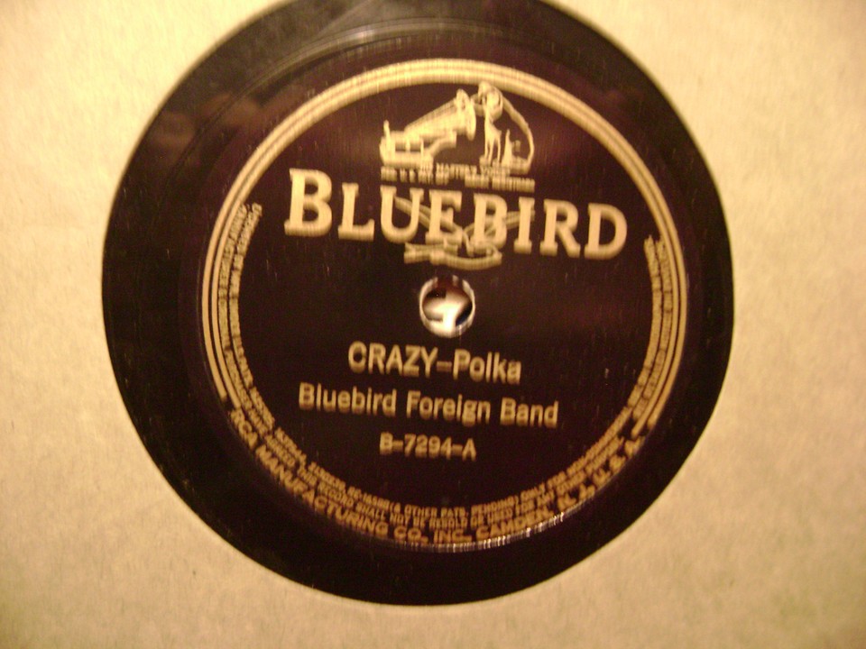 BLUEBIRD 78 RECORD 7294/BLUEBIRD FOREIGN BAND/LITTLE BROWN JUG POLKA ...