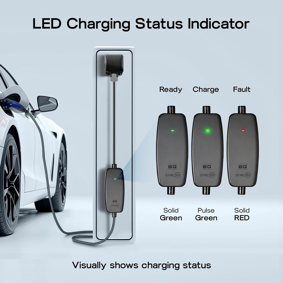 Sync Energy “SyncEV EVCM22135‑01 5 m Mode 2 EV Charging Cable – UK 3 ...