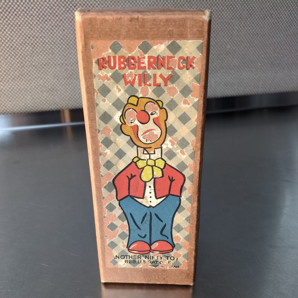 Vintage 30's NIFTY TOYS Rubberneck Willy Sad Clown Celluloid Wind-Up ...