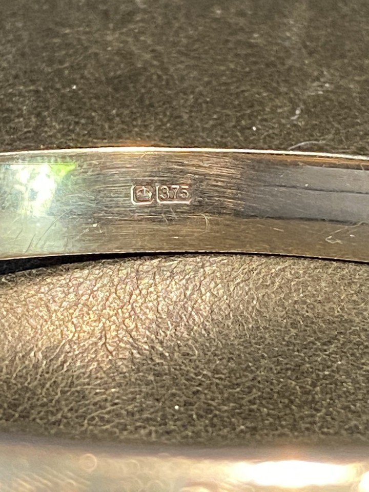 9ct 375 Yellow Gold Bangle Bracelet Uk Hallmarks 21g Not Scrap | eBay UK