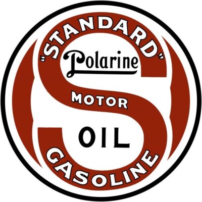 Standard Oil Co. Gasoline & Polarine Motor Oil NEW Sign 28" Dia. Round ...