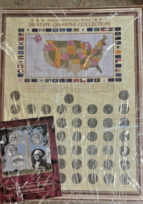 Historic Americana Series 50 State Quarter Collection poster w/coins ...